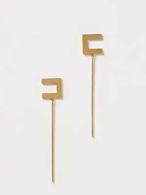 Elisabetta Franchi Tone Drop Earrings - Gold