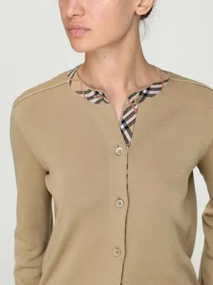 Burberry Round Neck Button-up Sweater
