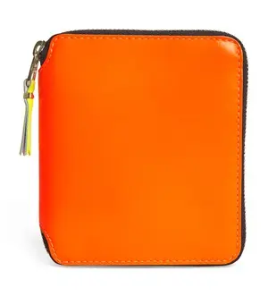 Comme Des Garçons Medium Leather Super Fluo Wallet - Orange