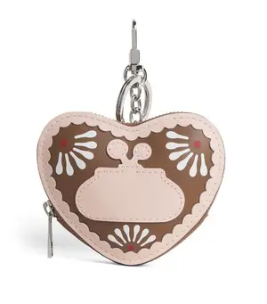 Max Mara Leather Heart Key Ring