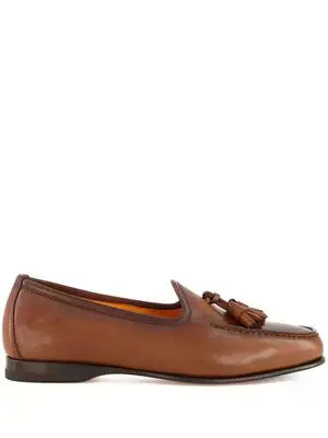 Santoni Leather Tassel Loafers