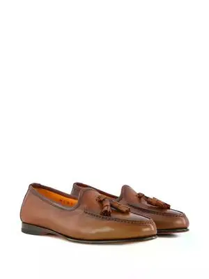 Santoni Leather Tassel Loafers
