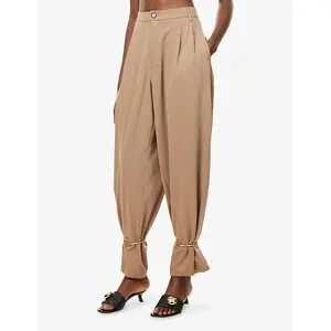 DARKPARK Phebe Cuffed Wide-leg Wool-blend Trousers