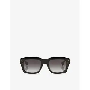Dita Rectangular-frame Acetate Sunglasses - Black