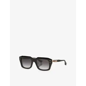 Dita Rectangular-frame Acetate Sunglasses - Black