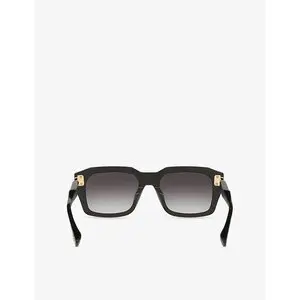 Dita Rectangular-frame Acetate Sunglasses - Black