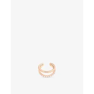 ASTRID & MIYU Illusion Rose Gold-plated Ear Cuff - 18ctrgplatedsilver