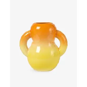 HOME STUDYO Oscar Ceramic Vase 28cm - Orange And Yellow