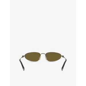 Miu Miu Irregular-frame Metal Sunglasses