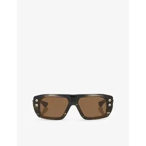 Dita Rectangular-frame Acetate Sunglasses - Brown