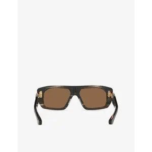 Dita Rectangular-frame Acetate Sunglasses - Brown