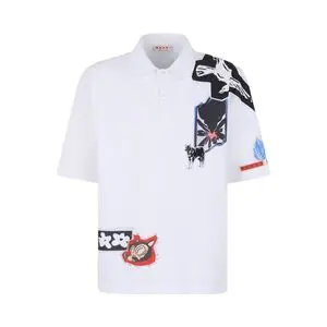 Marni Mixed Media Compact Jersey Polo
