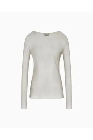 Giorgio Armani Viscose-blend Jumper - Silver