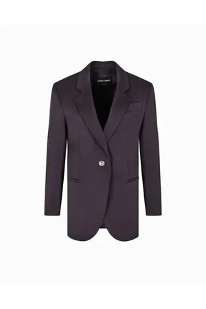 Giorgio Armani Single-breasted Wool Jacket - Brown