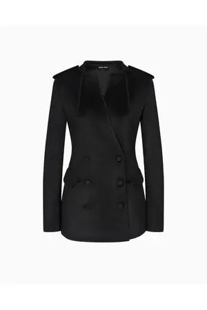 Giorgio Armani Double-breasted Viscose Jersey Jacket