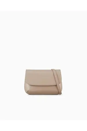 Giorgio Armani La Prima Bag In Palmellato Leather With Strap - Beige