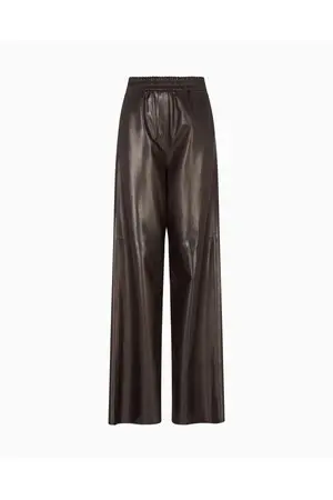 Giorgio Armani Nappa Lambskin Trousers - Brown