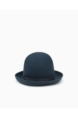 Giorgio Armani Wool Felt Bowler Hat - Natural