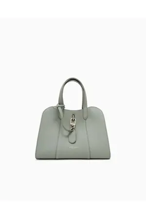 Giorgio Armani Small Pebbled Leather Tote Bag - Green