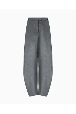 Giorgio Armani Relaxed-fit Silk Flannel Trousers - Black / White / Pink / Gray