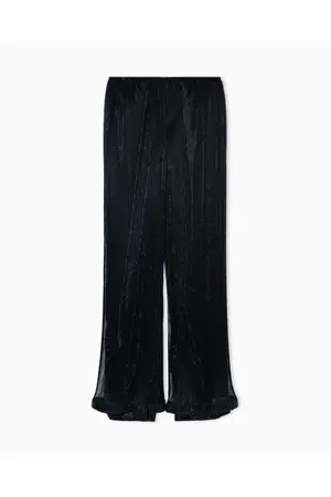 Giorgio Armani Crystal-embroidered Pleated Tulle Trousers - Red