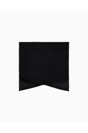 Emporio Armani Pleated Stole - Black