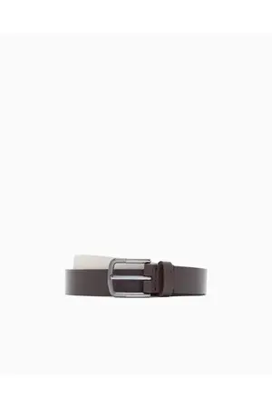 Giorgio Armani Suede And Leather Belt - Natural
