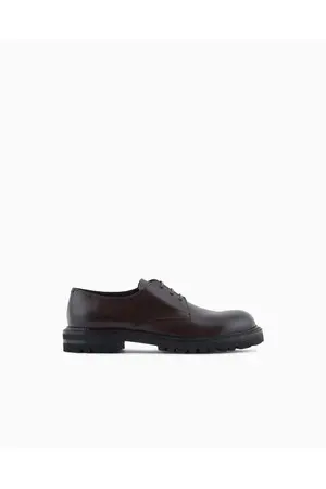 Giorgio Armani Nappa Calfskin Derby Shoes - Natural