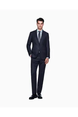 Giorgio Armani Manhattan Line Single-breasted Suit In Houndstooth Wool And Cashmere - Red