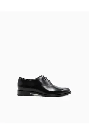 Giorgio Armani Leather Derby Shoes - Black