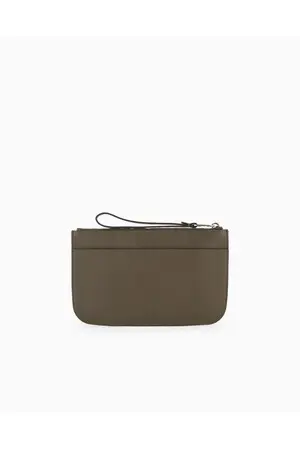 Giorgio Armani Nappa Leather Clutch - Green