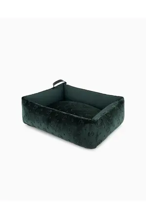 Giorgio Armani Poldo X Dog Bed In Monogram Jacquard Velvet - Green
