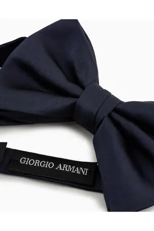 Giorgio Armani Silk-blend Bow Tie - Blue
