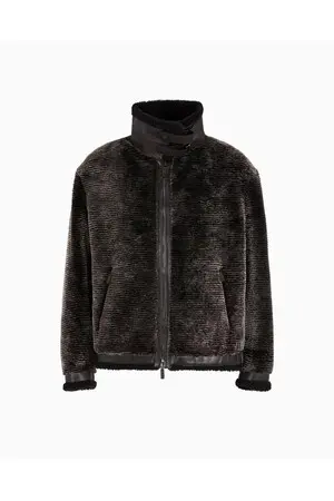 Giorgio Armani Shearling Blouson - Natural