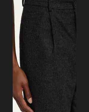 FRAME Pinstripe Wide-leg Trousers