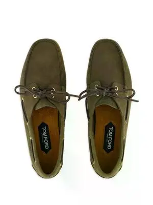 TOM FORD Robin Boat Shoes - Green