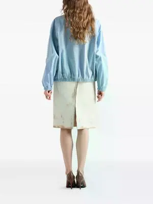 Prada Embroidered Logo Jacket - Blue