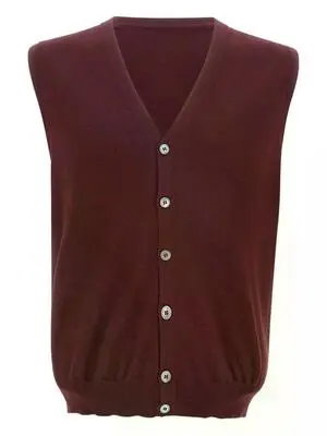 GRAN SASSO Wool Buttoned Cardigan - Red
