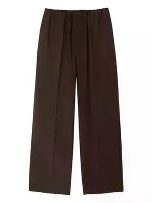 Sandro Elastic-waist Pleated Trousers - Brown