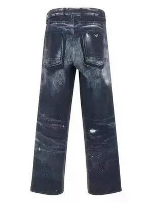 Emporio Armani Distressed Print Jeans