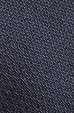 Zegna Mulberry Silk Jacquard Neck Tie - Dark Blue