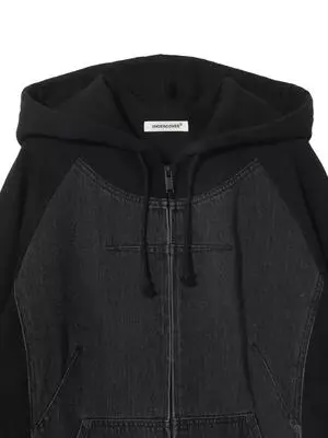 UNDERCOVERISM Denim-panel Zip-up Hoodie