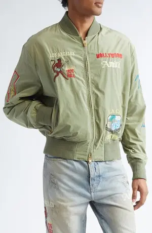 Men's Embroidered Bomber Jackets