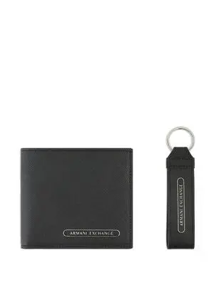 Armani Exchange Logo-plaque Wallet - Black