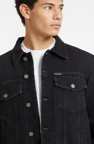 Guess Oversize Denim Trucker Jacket - Gjbb