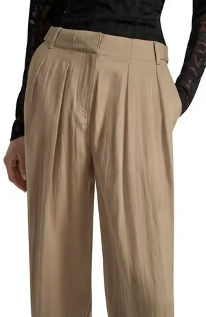 Dkny Weathered Twill Pleated Pants