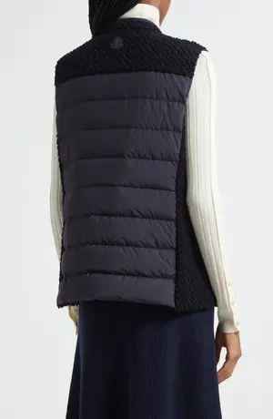 Moncler Fallavier Virgin Wool Down Vest - Dark Navy Blue