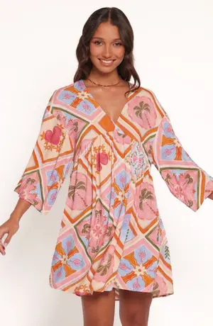 PETAL & PUP Zanna Long Sleeve Mini Dress