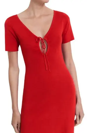 Mango Knit Minidress - Red