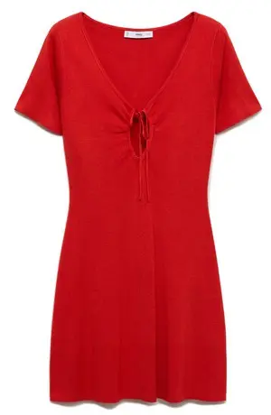 Mango Knit Minidress - Red